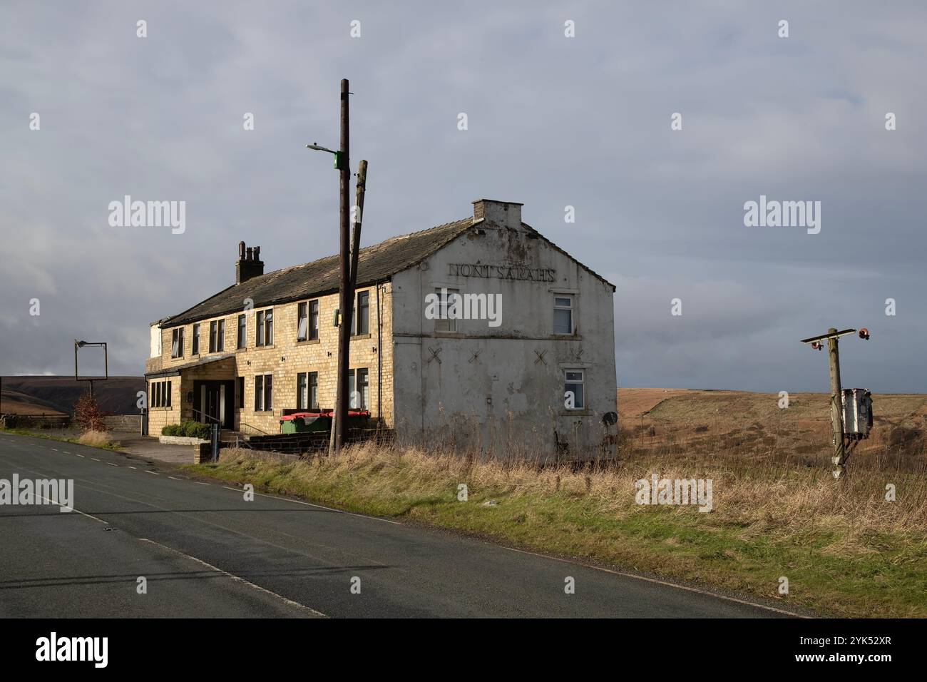 Nont Sarah's pub a former old Inn and halfway house on the A640 in ...