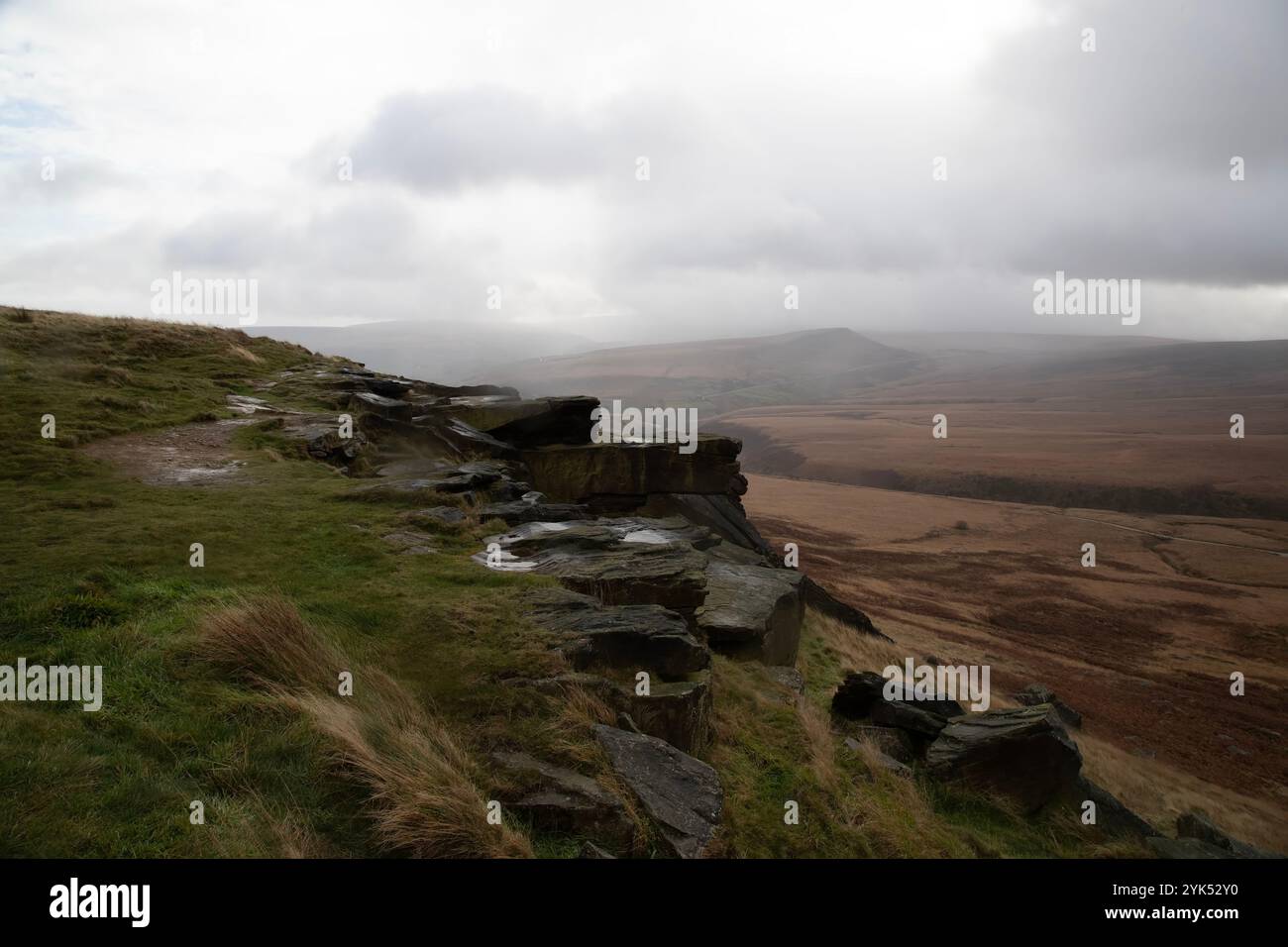 Buckstones edge situated 398 metres above sea level on Marsden Moor in ...