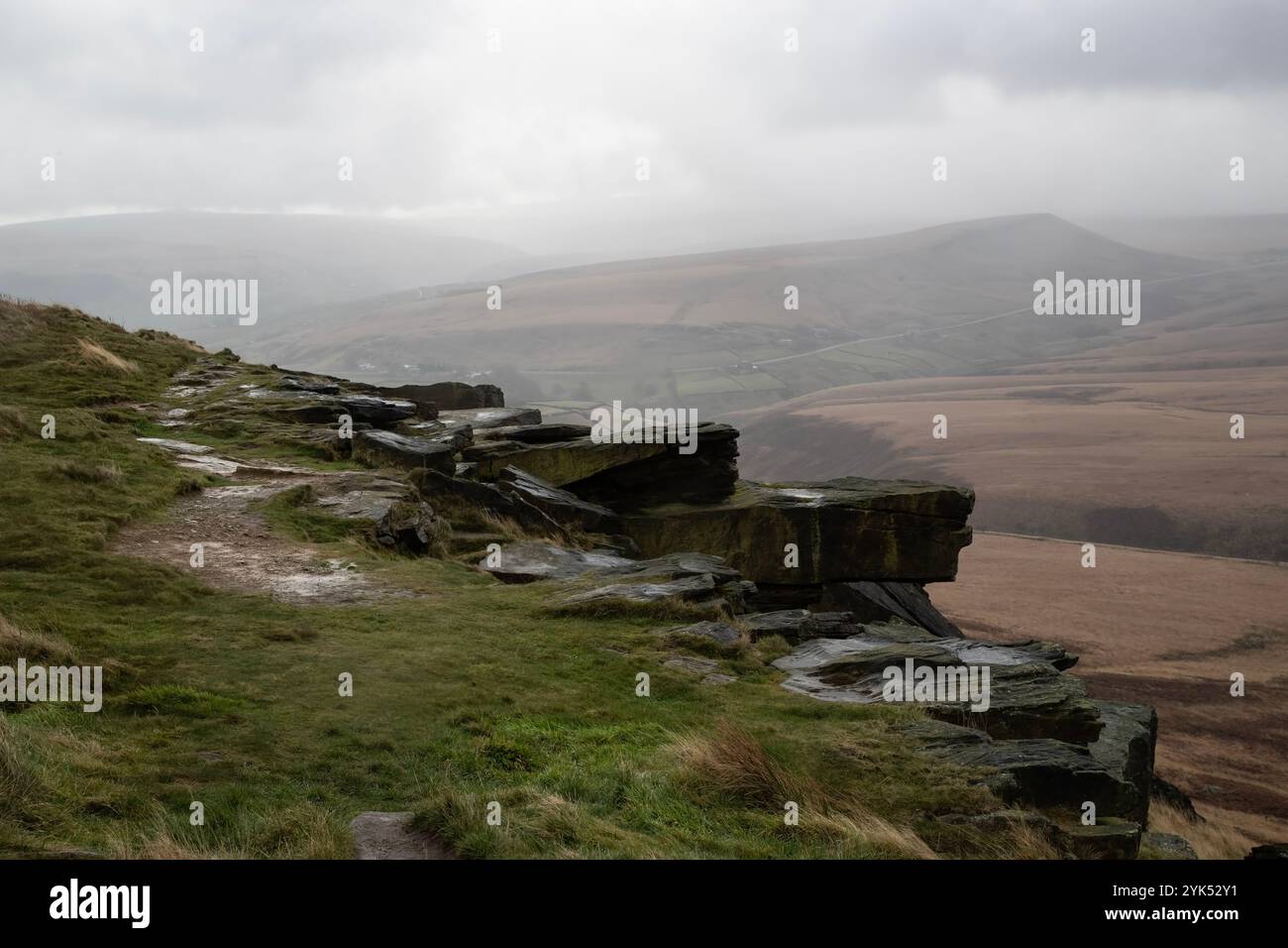 Buckstones edge situated 398 metres above sea level on Marsden Moor in ...