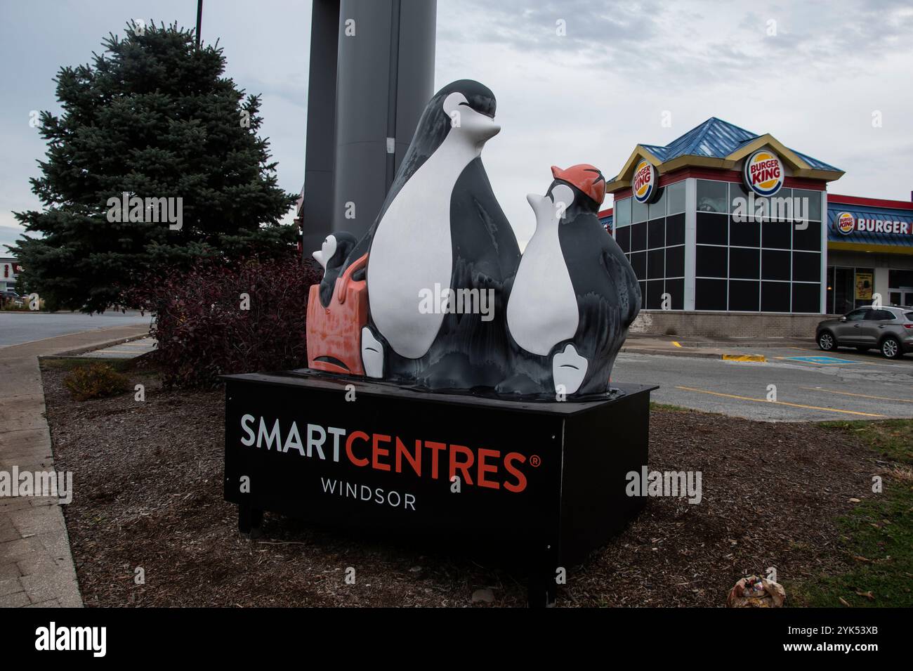 Smart Centres shopping mall sign on Dougall Avenue in Windsor, Ontario ...