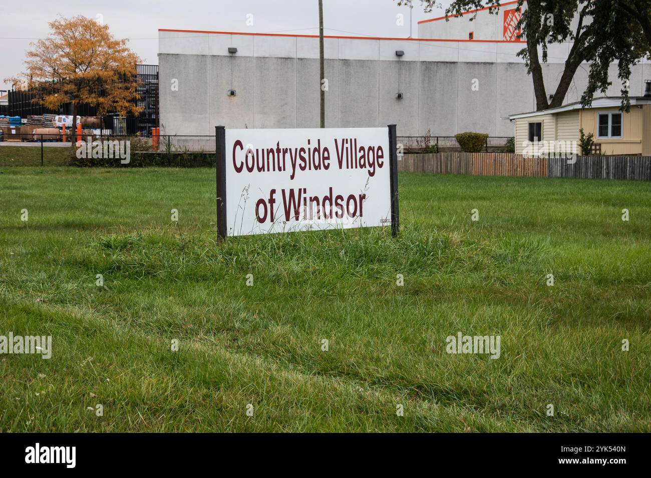 Countryside Village sign on Marlin Street in Windsor, Ontario, Canada ...