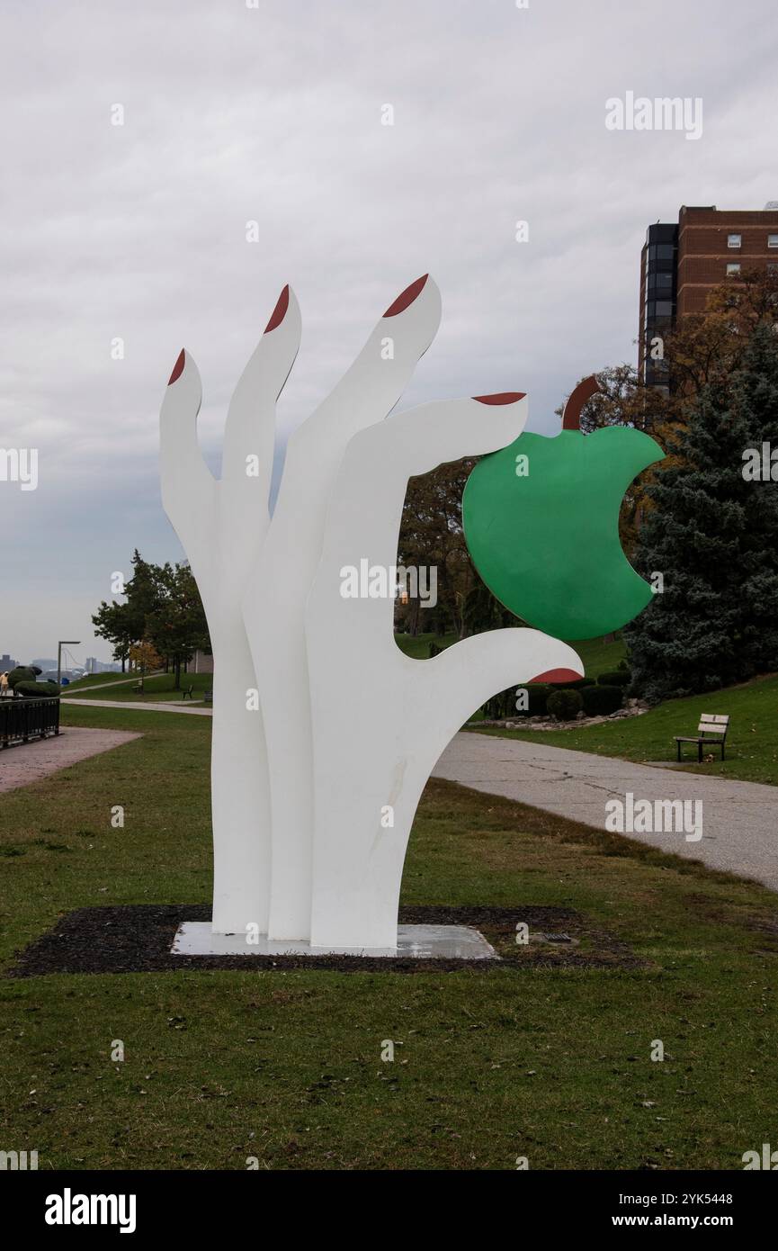 Eve's Apple sculpture at Windsor Sculpture Garden park in Windsor ...