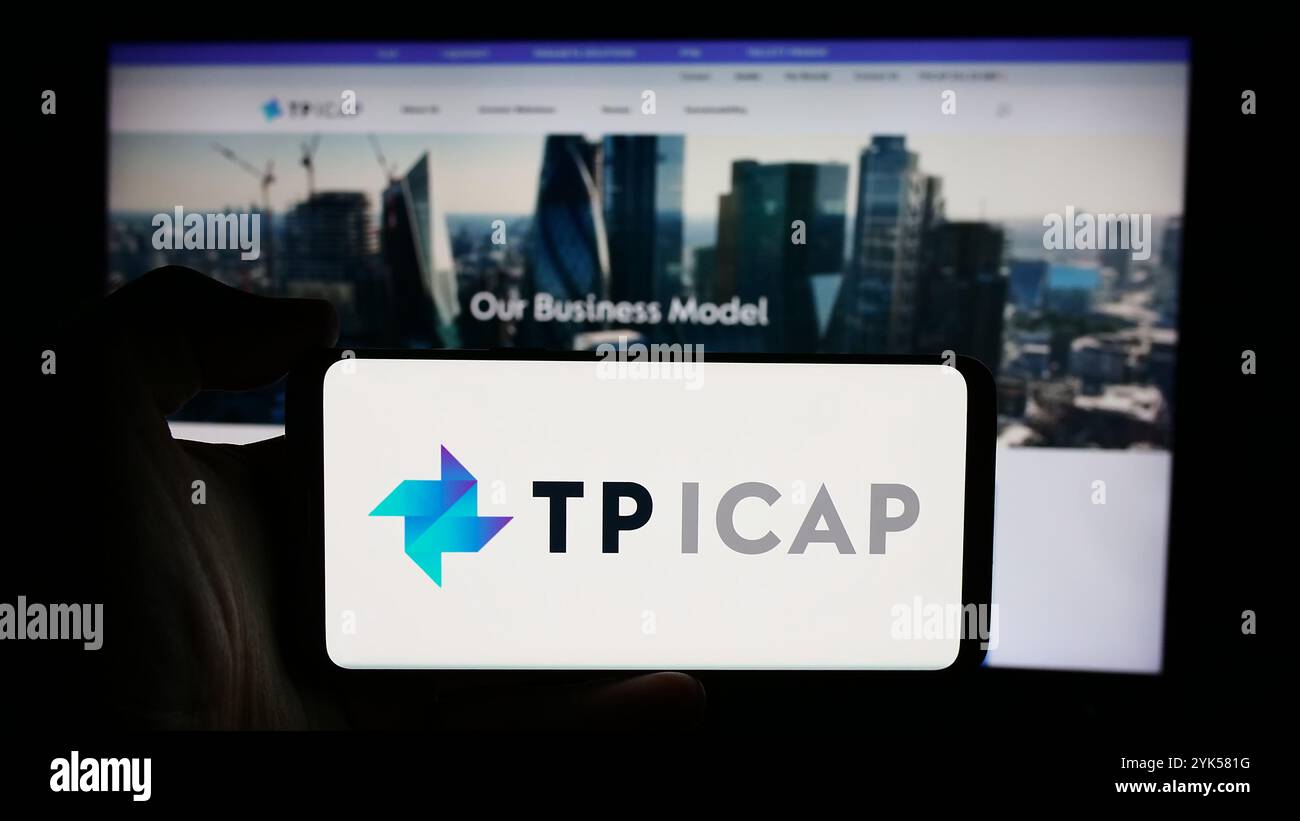 In this photo illustration,a cellphone is seen displayed with the logo ...