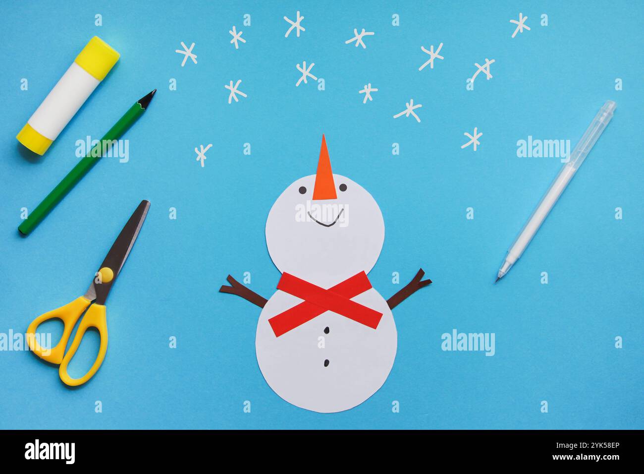 Crafts for children. Winter decoration from paper. Children's art ...