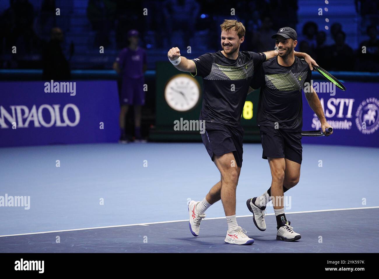 Germany's Kevin Krawietz, and Tim Puetz celebrates after winning the ...