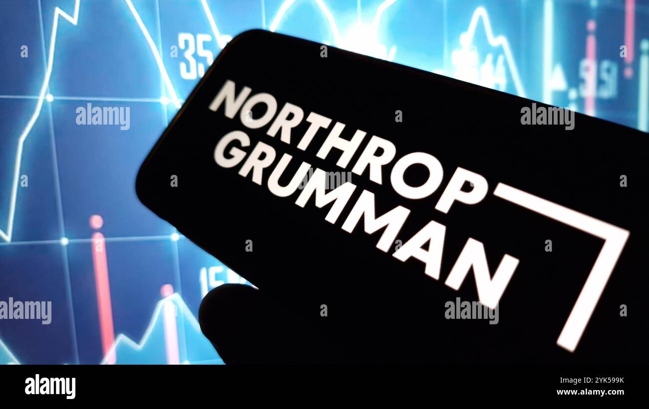 Konskie, Poland - November 15, 2024: Northrop Grumman company logo ...