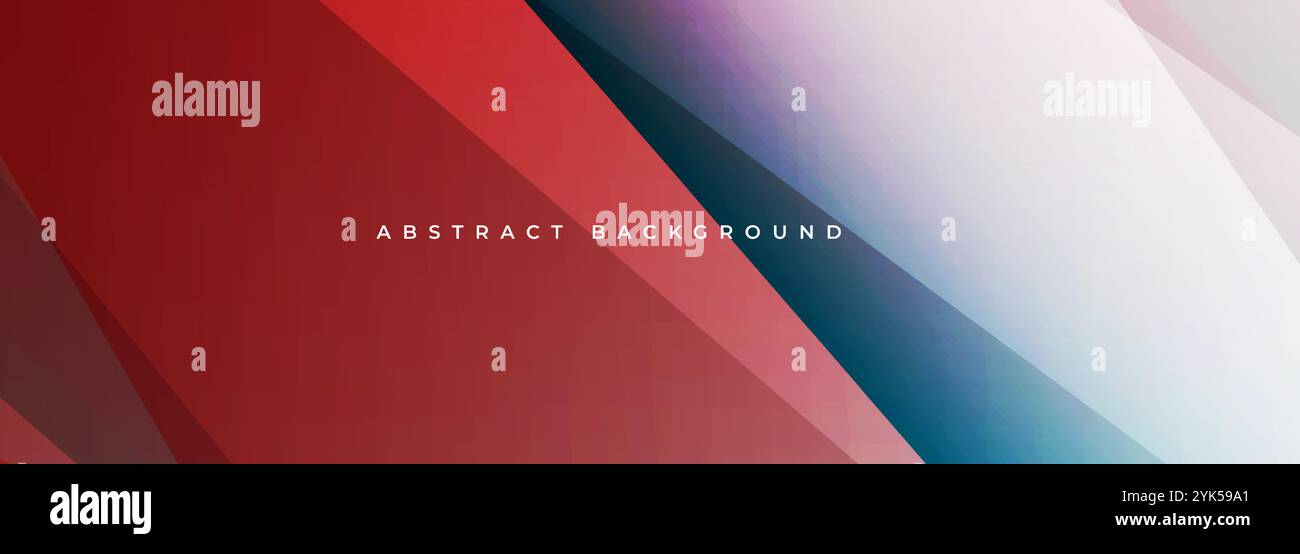 Red and blue modern abstract wide banner with geometric shapes. Blue ...