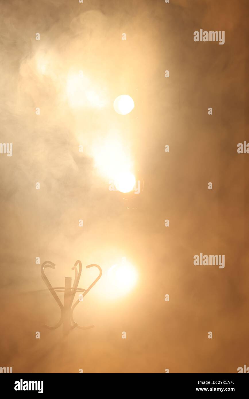 Professional spotlights and smoke on stage in theatre Stock Photo - Alamy