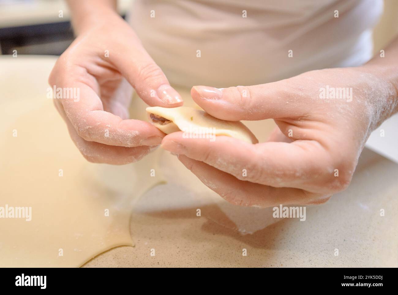 Dumpling folds hi-res stock photography and images - Alamy