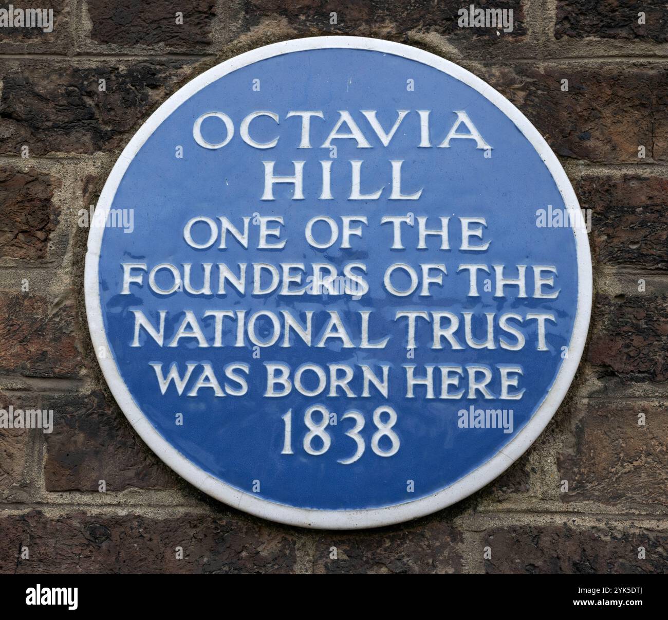 Historic blue plaque at 7 South Bank, Wisbech, Cambridgeshire, England ...