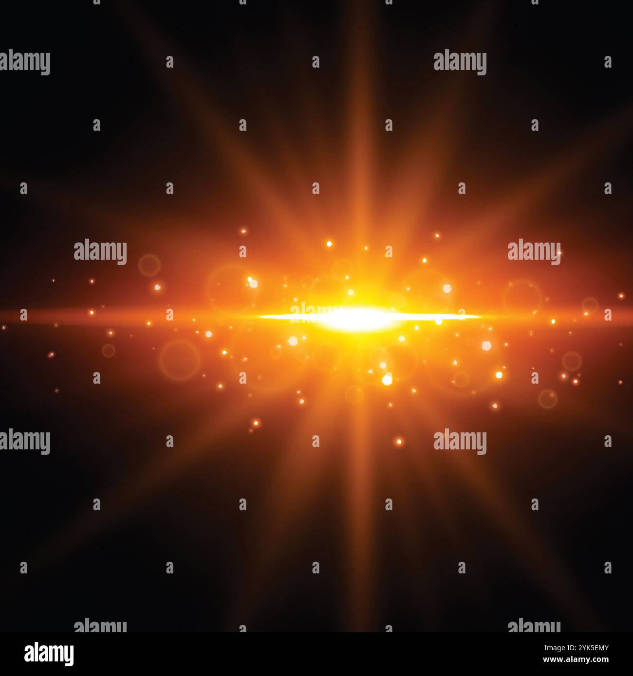 glowing golden lens flare effect background Stock Vector Image & Art ...