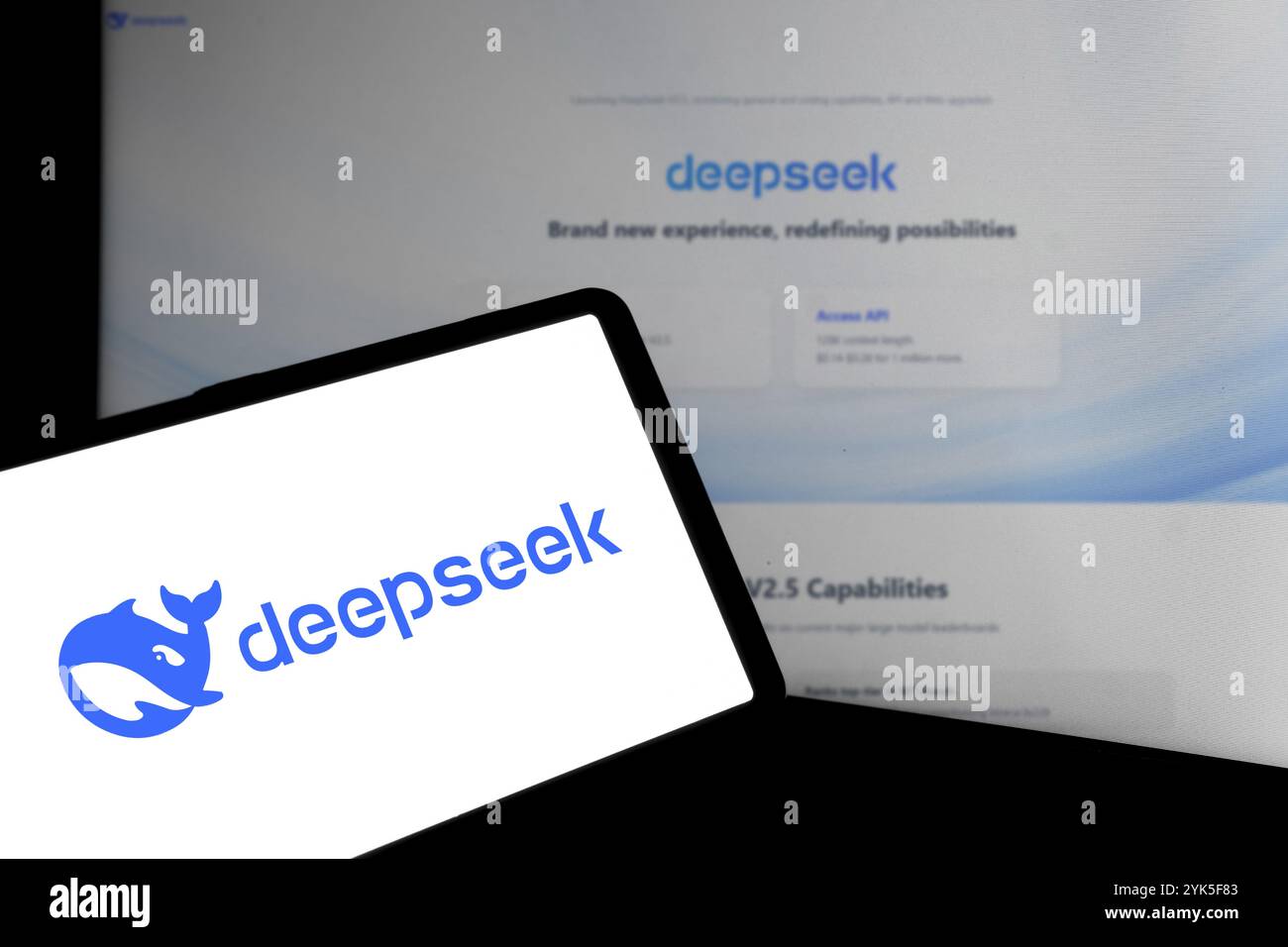 Deepseek Ai logo is displayed on smartphone Stock Photo - Alamy