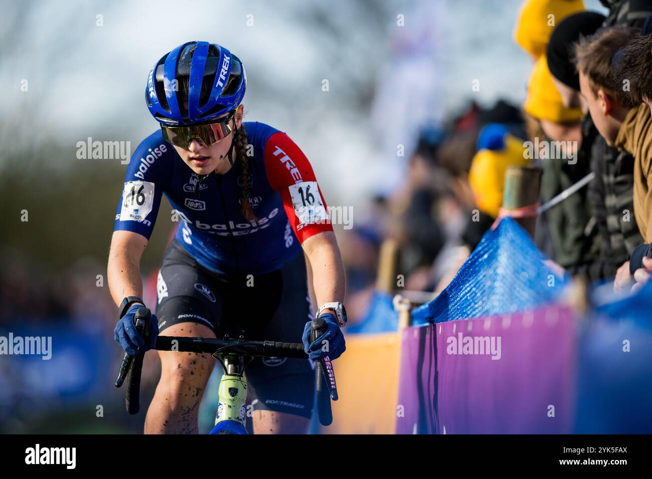 Belgian Fleur Moors pictured in action during the women elite race of ...