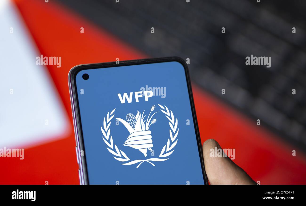 World Food Programme (WFP) logo is displayed on smartphone Stock Photo ...