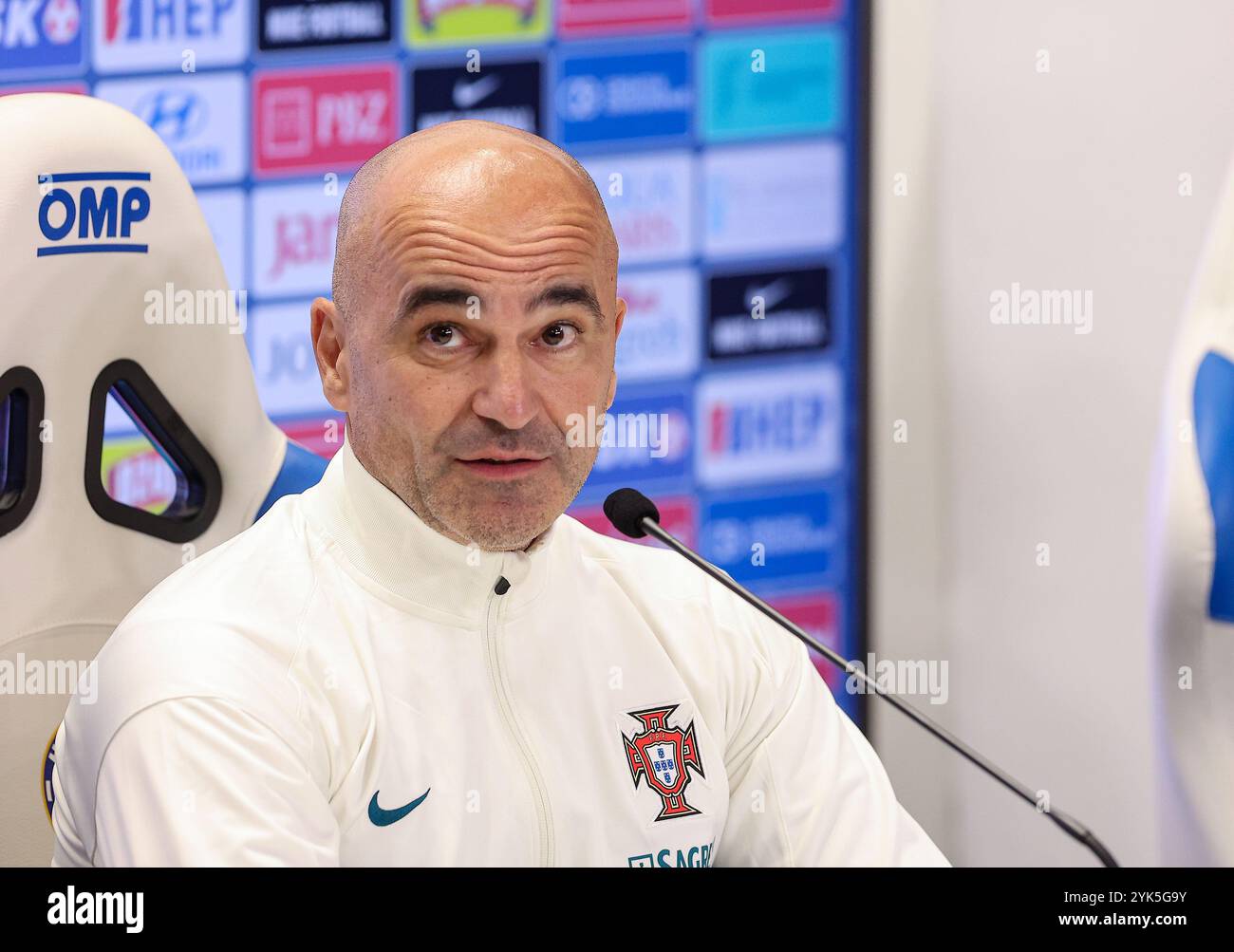 Portugal coach Roberto Martinez during press conference before UEFA ...