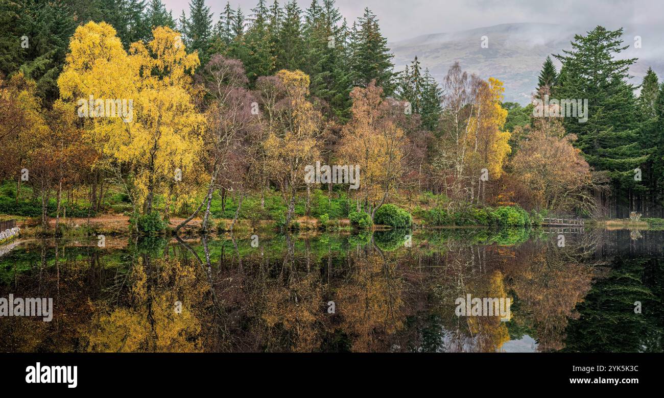 Glencoe Lochan Autumn Colours Stock Photo - Alamy