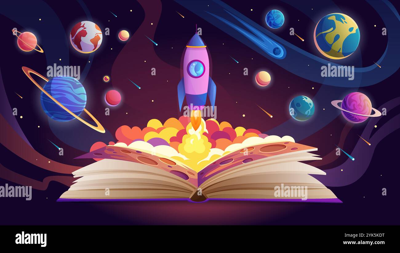 Outer space planet book hi-res stock photography and images - Alamy