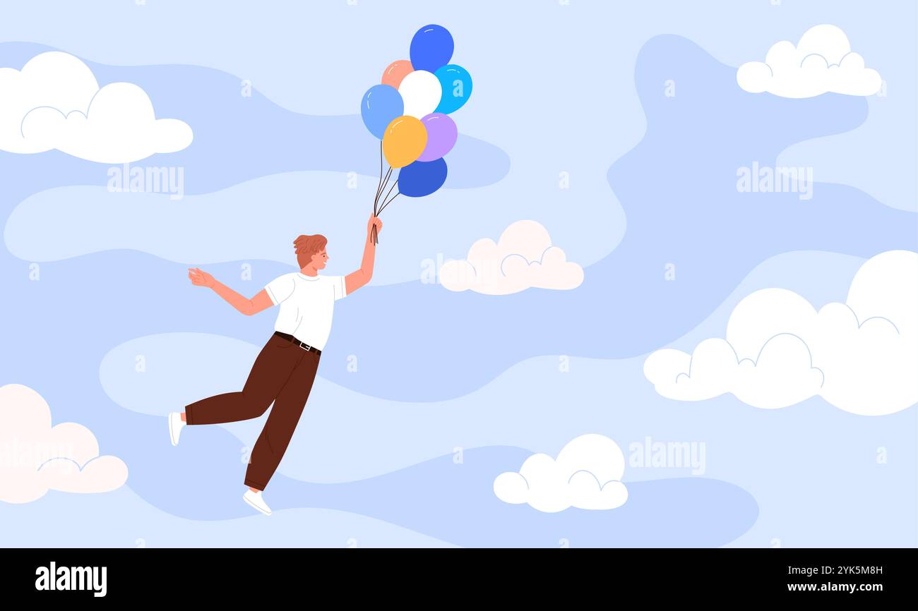 Mental health, wellbeing and dreams, think about positive things and ...