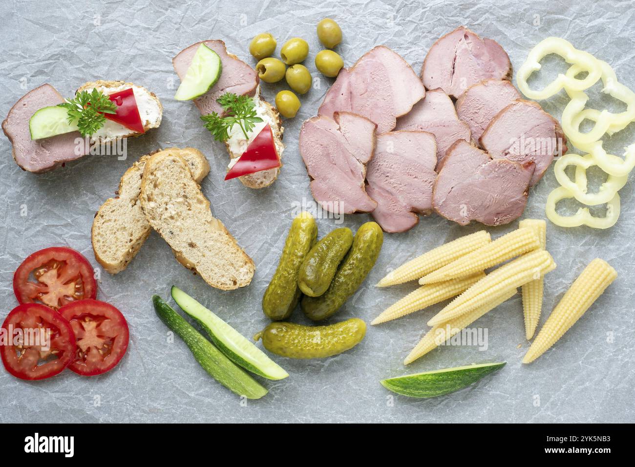 Starter appetizer cold cuts food hi-res stock photography and images ...