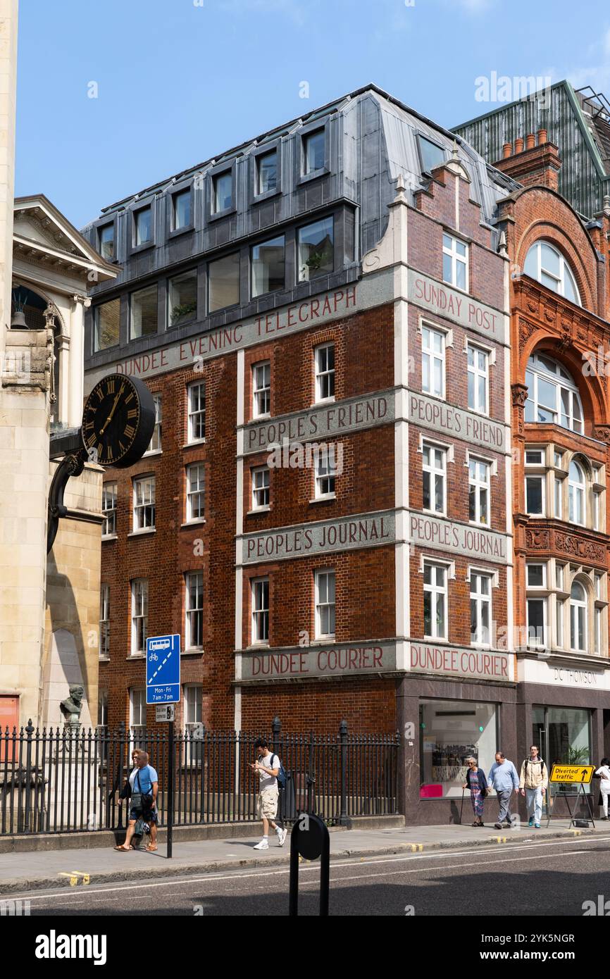 The DC Thompson owned 186 Fleet Street, a historic landmark, and former ...