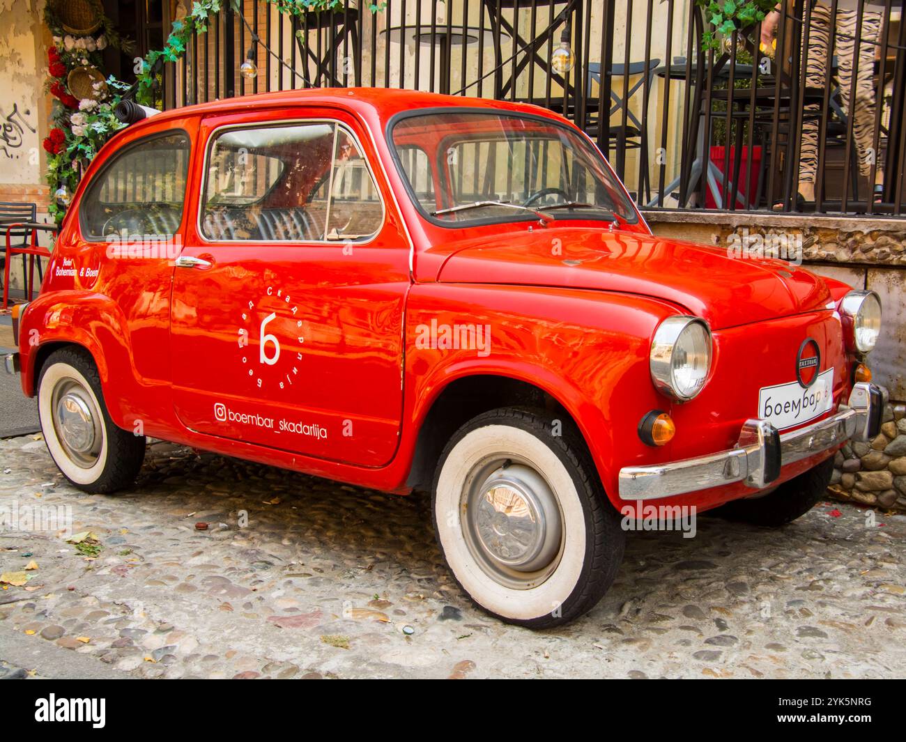 BELGRADE, SERBIA - AUGUST 18. 2024: Old Zastava 750 car in the street ...