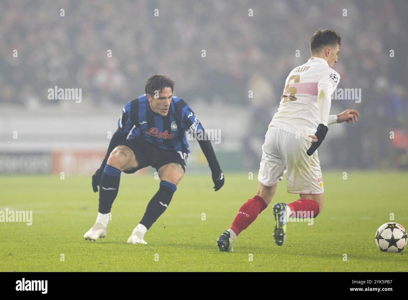 Angelo stiller of vfb stuttgart runs with the ball hi-res stock ...