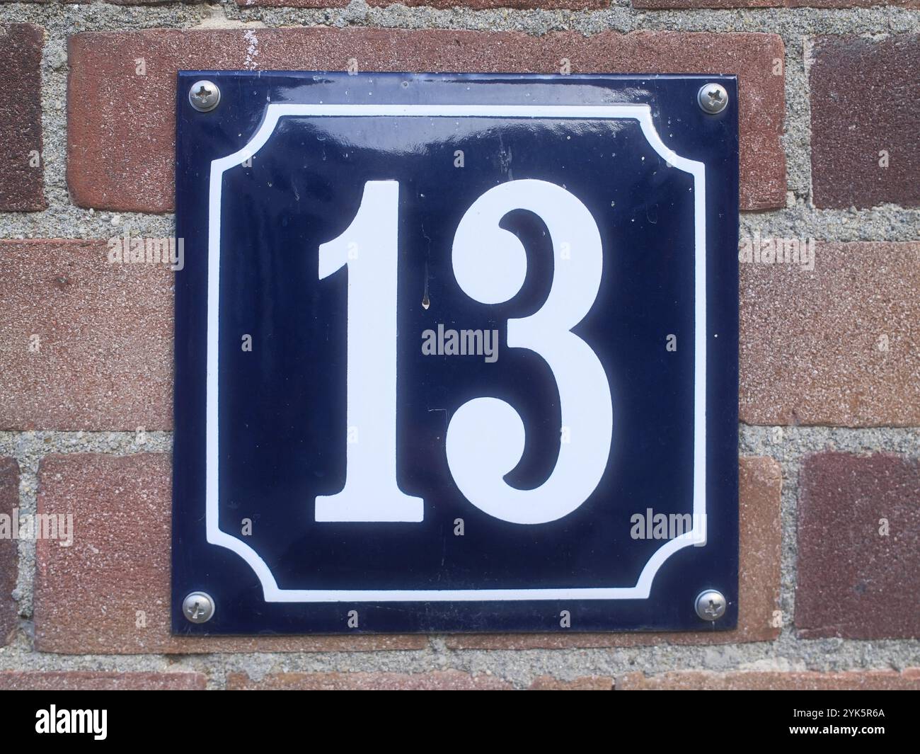 House number plate, number 13, digit, anniversary, birthday, North ...