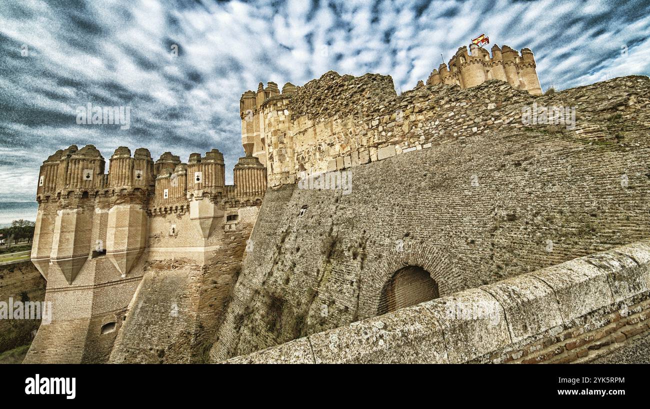 Castle of Coca, 15th Century Gothic Mudejar Style, Spanish Mudejar ...