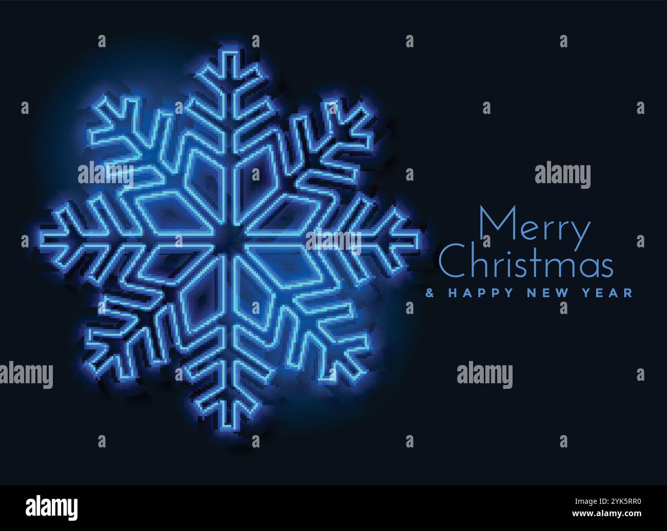 blue neon snowflakes background design Stock Vector Image & Art - Alamy