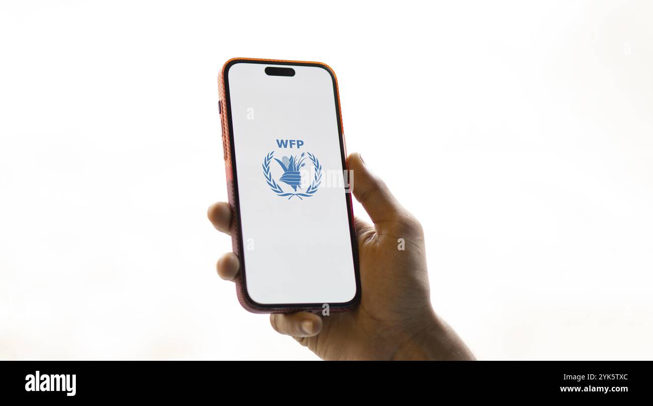 World Food Programme (WFP) logo is displayed on smartphone Stock Photo ...