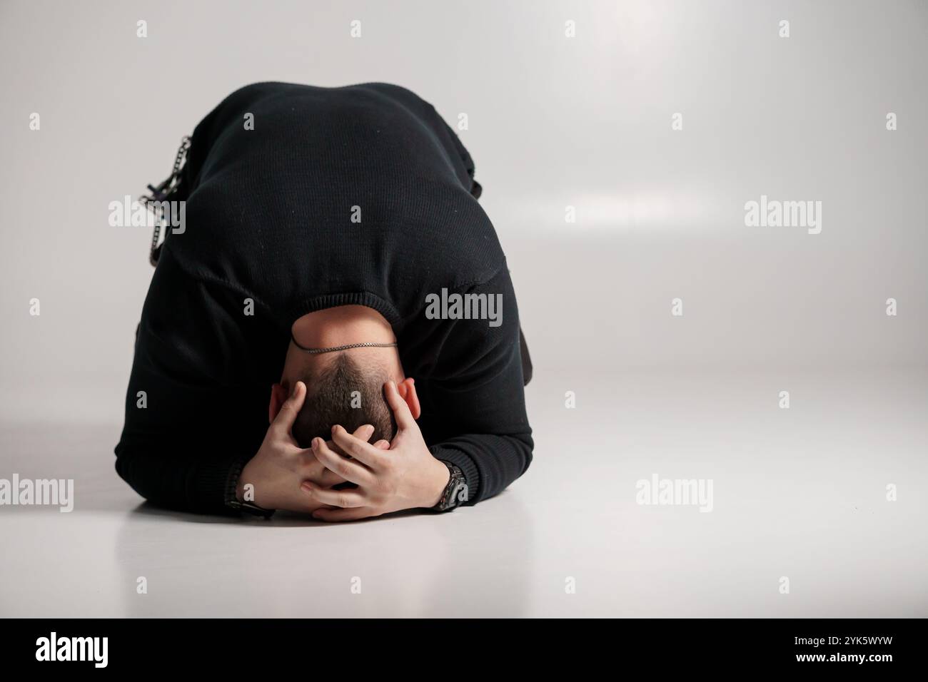A Man in Distress Facing Mental Health Challenges Stock Photo - Alamy