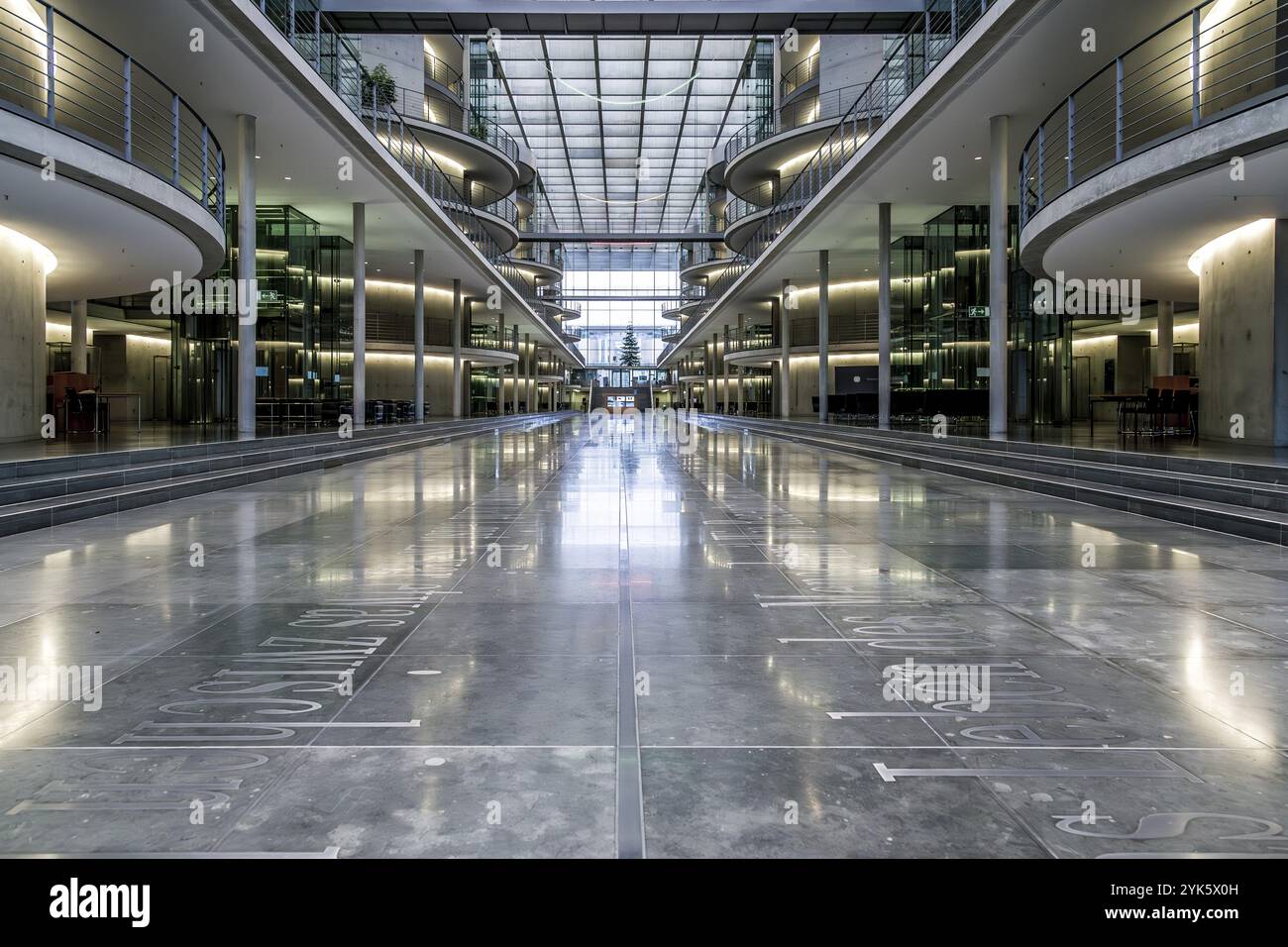 Interior design of the Paul Loebe building, part of the German ...