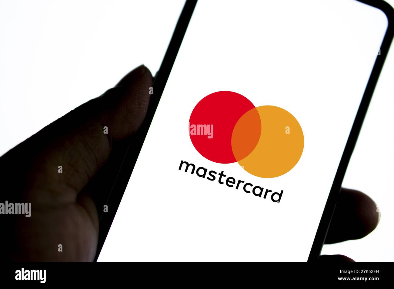 Smart phone with the Mastercard logo that is a brand of credit and ...