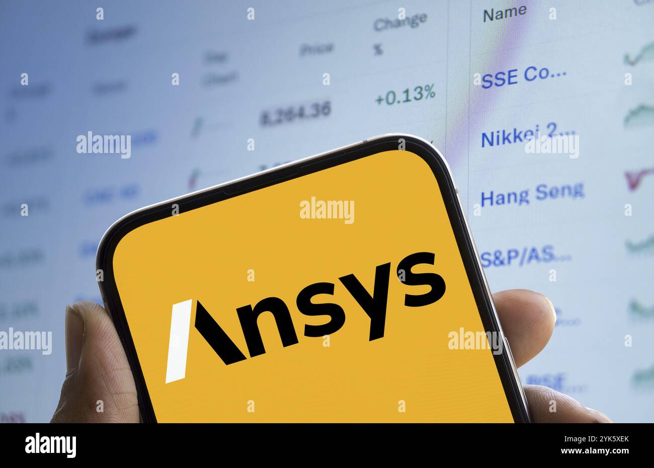 Ansys logo is displayed on smartphone. Ansys Inc is an american ...