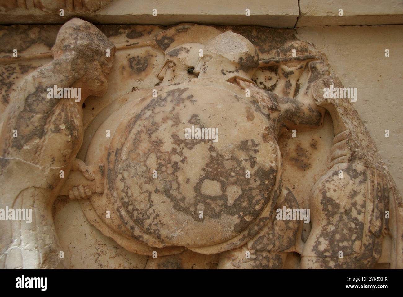 Delphi, Phocis. Greece. North frieze of the Treasury of the Siphnians ...