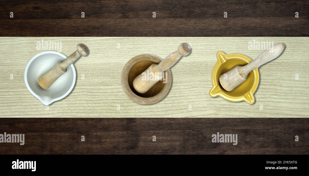 High angle view mortars hi-res stock photography and images - Alamy