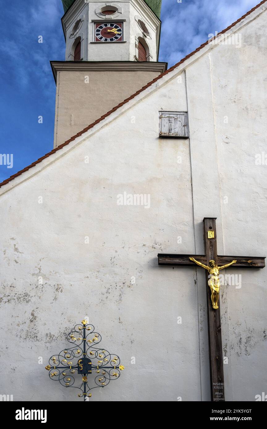 Crucifix and wrought-iron grave cross, St George and Florian is a ...