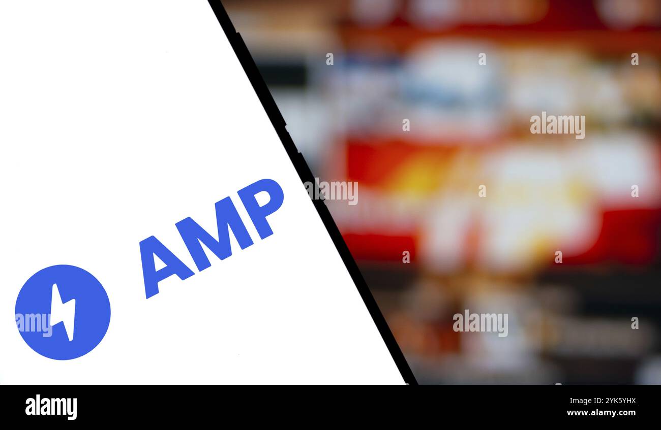 AMP logo is displayed on smartphone. AMP is a framework for building ...