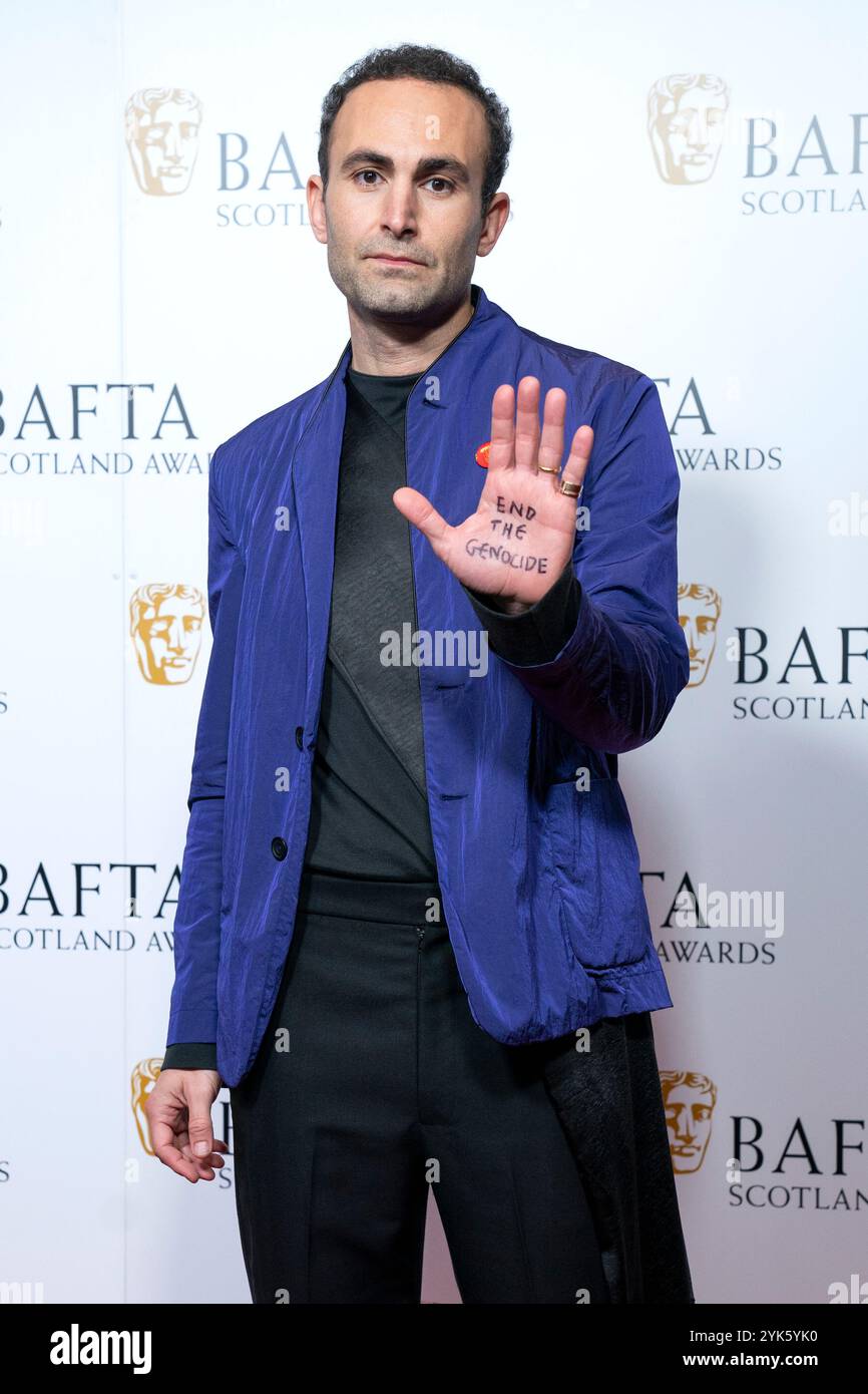 Khalid Abdalla arriving at the BAFTA Scotland Awards at DoubleTree by ...