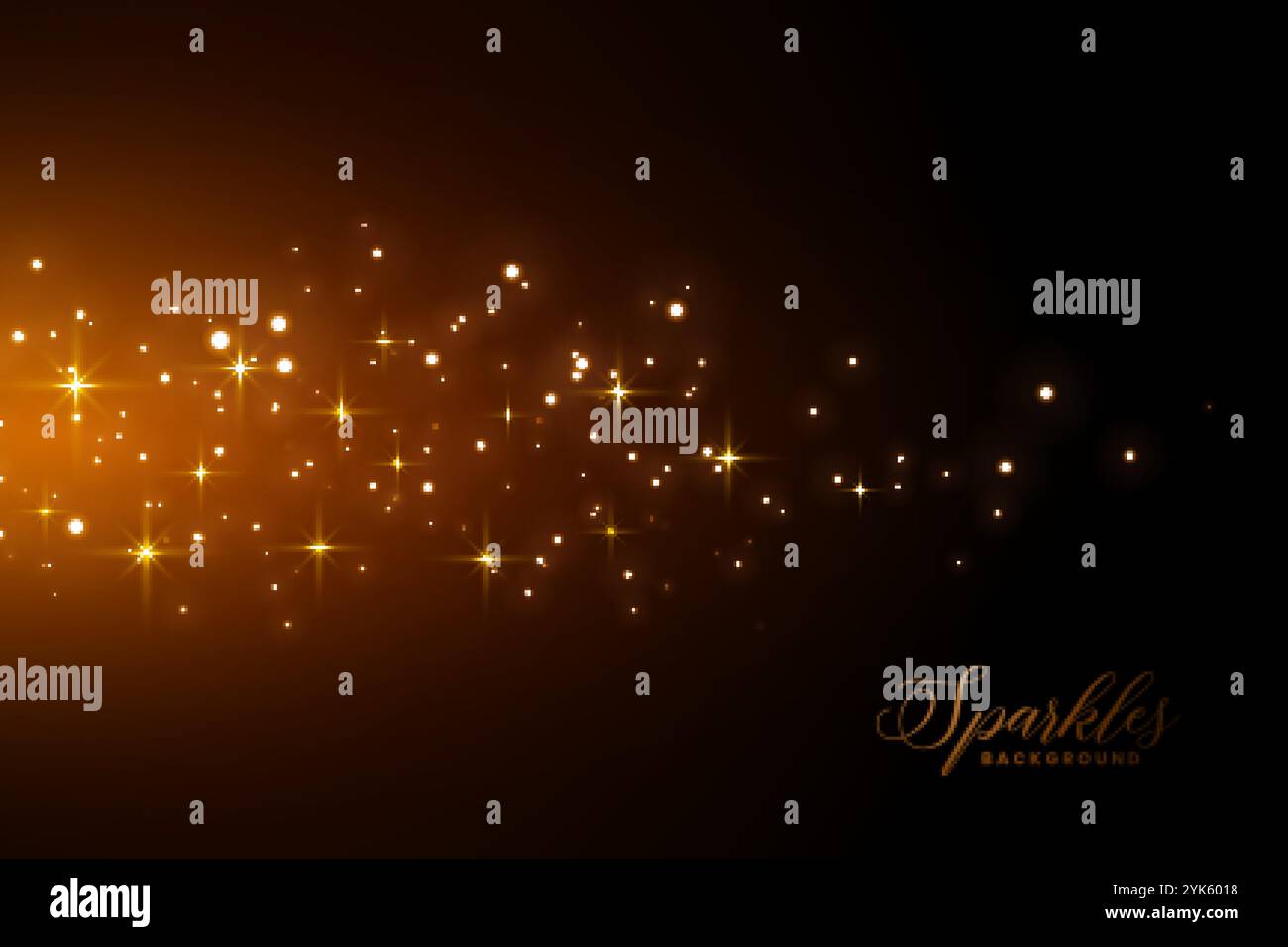 awesome sparkles background with golden light effect Stock Vector Image ...