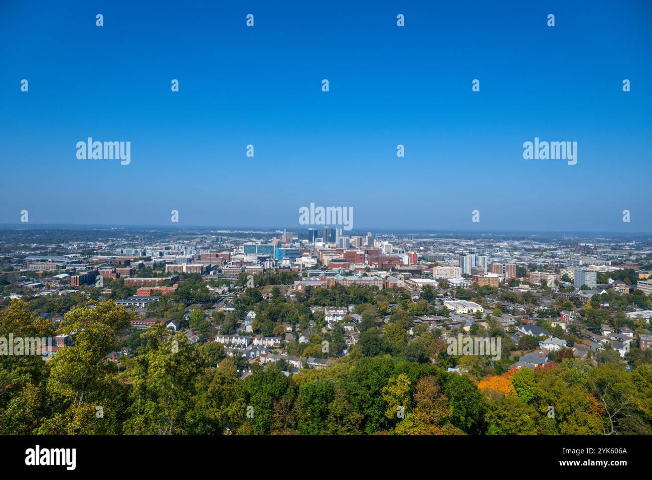 View over the city skyline from the top of the Vulcan Statue, Vulcan ...