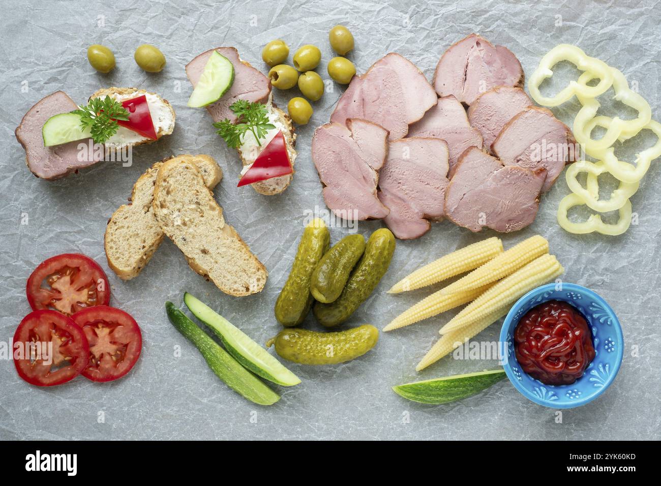 Starter appetizer cold cuts food hi-res stock photography and images ...