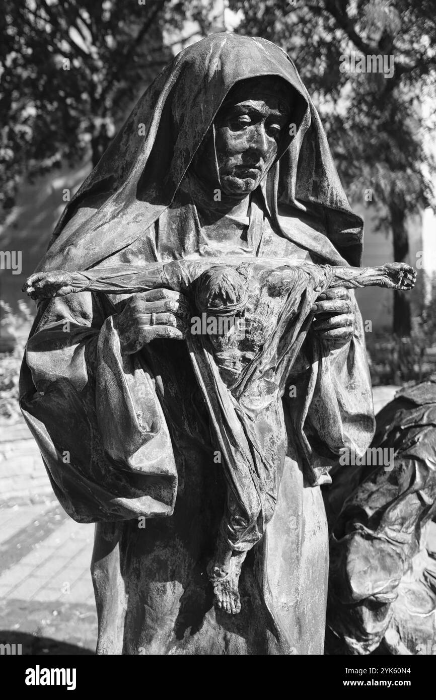 Edith Stein monument, black and white, Cologne, Germany, Europe Stock ...