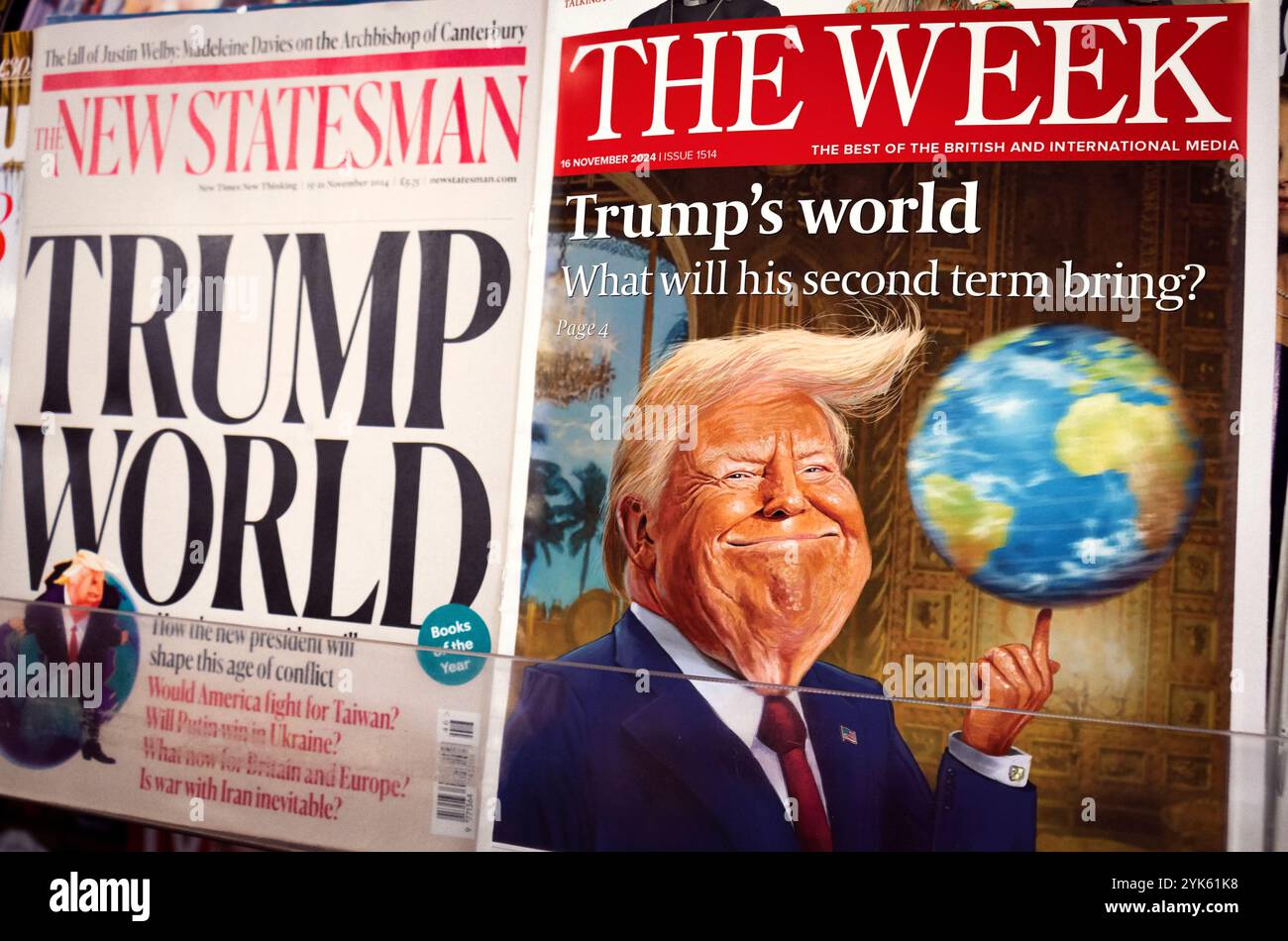 Donald Trump headlines - Magazine headlines covering second term of ...