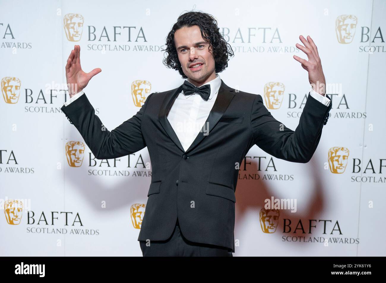 Jamie Roy arriving at the BAFTA Scotland Awards at DoubleTree by Hilton ...