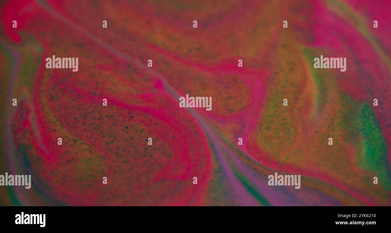 Mix flood. Wavy paint. Spreading liquid with contrast pigment powder ...