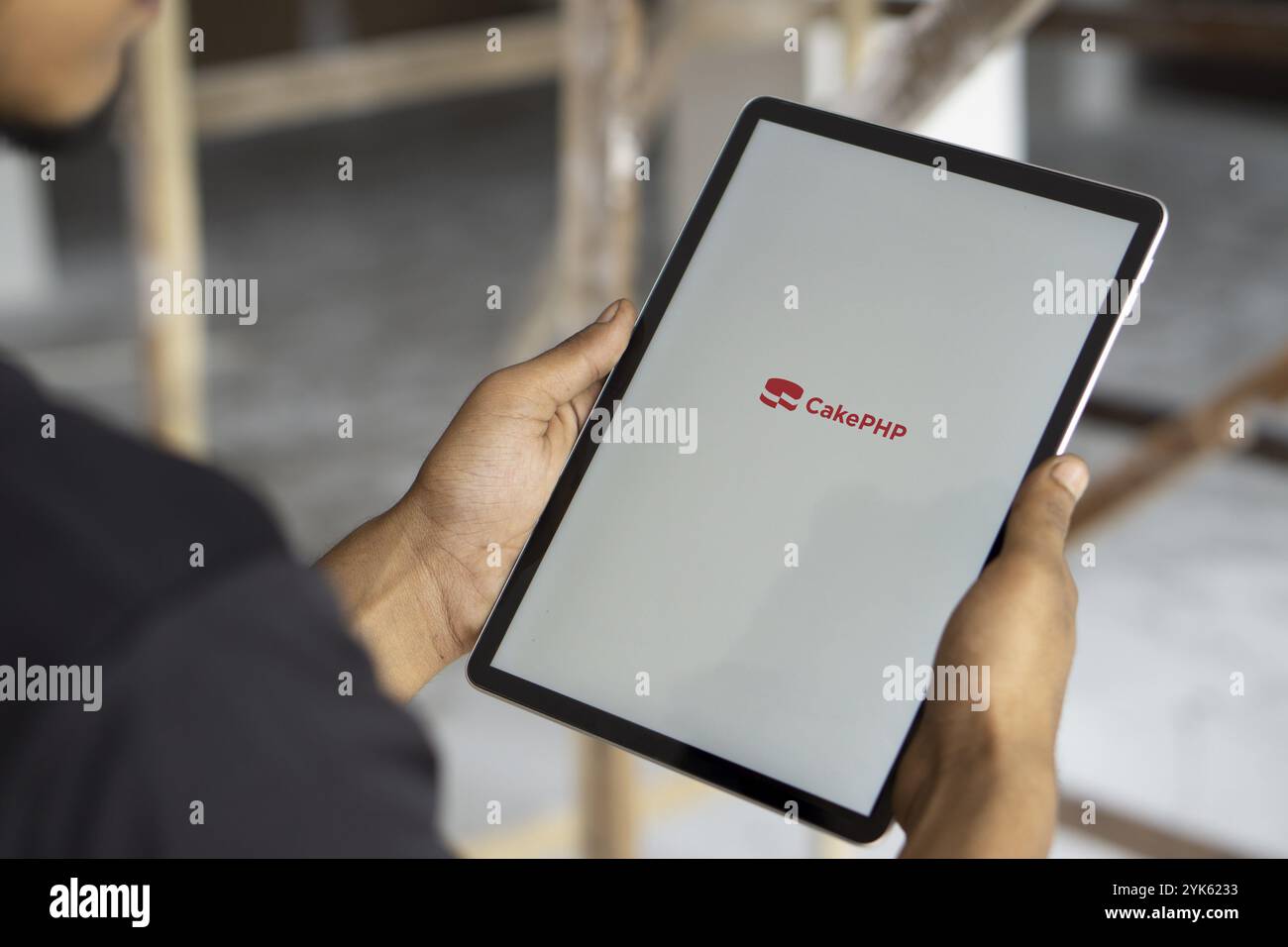 Cakephp Logo Is Displayed On Ipad Cakephp Is An Open Source Web