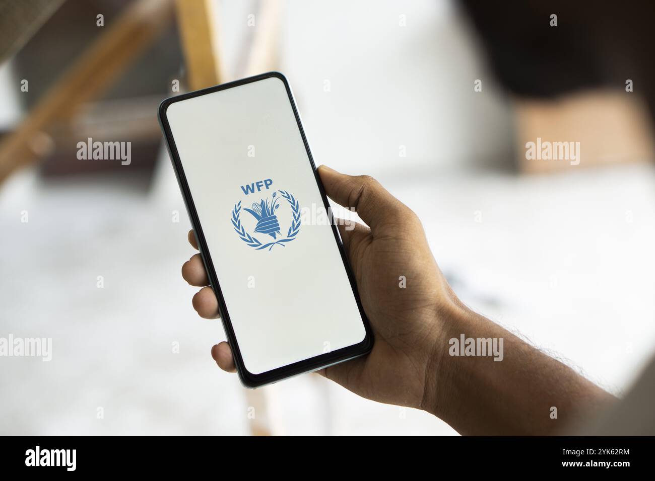 World Food Programme (WFP) logo is displayed on smartphone Stock Photo ...
