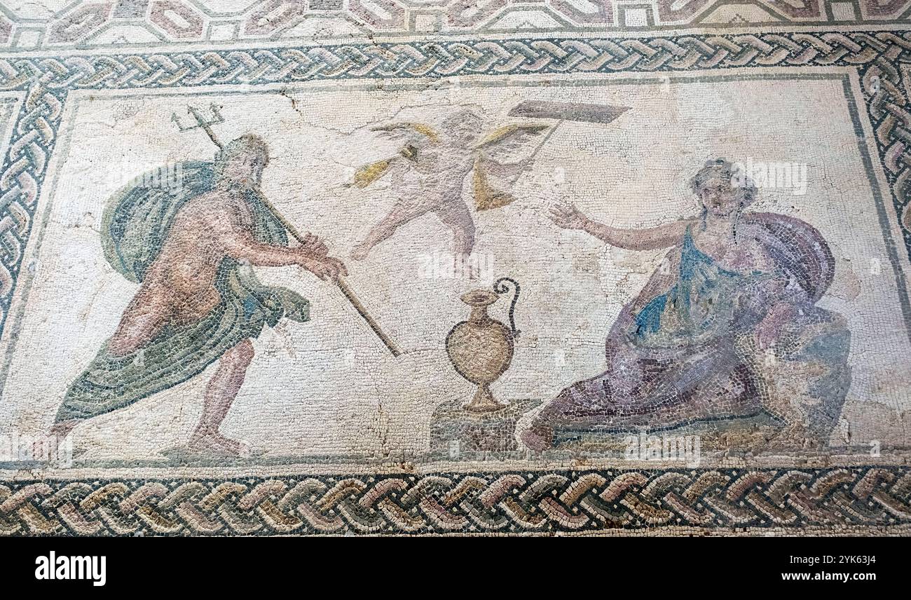 Neptune and Amymone mosaic, The House of Dionysus mosaics, Paphos ...