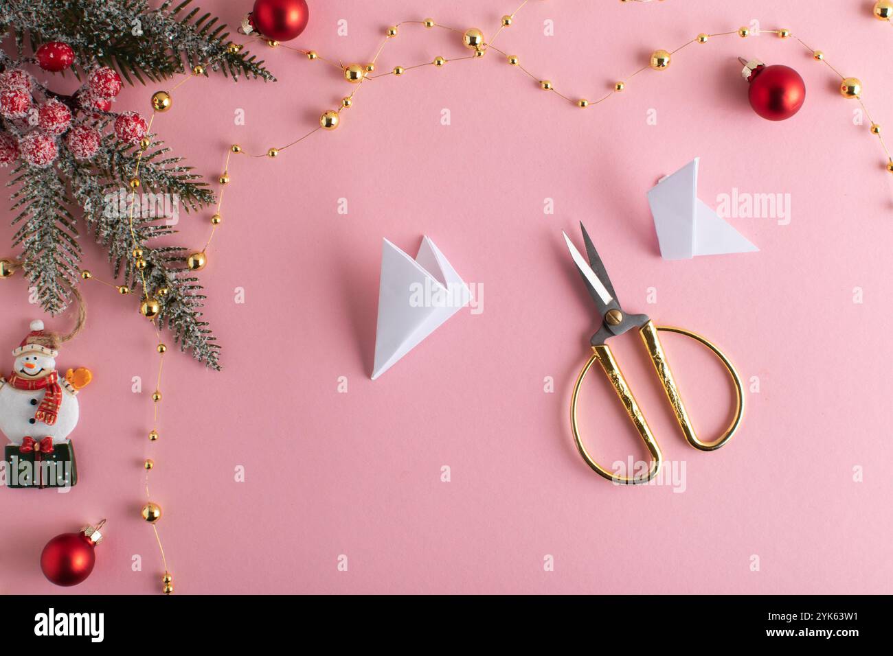 DIY a snowflake with your own hands. Step-by-step origami instructions ...